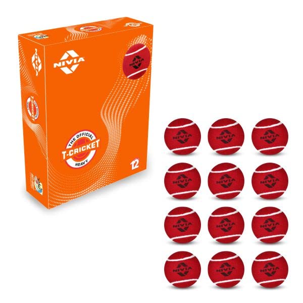 Buy Nivia Heavy Tennis Ball Cricket Ball (Pack of 6) Online at ...