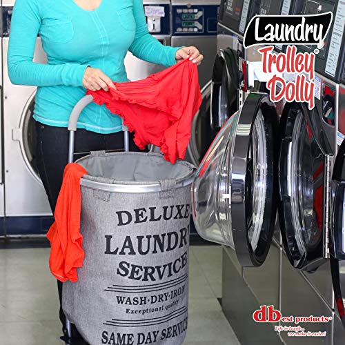 Snapklik.com : Dbest Products Laundry Trolley Dolly, Grey Laundry Bag ...