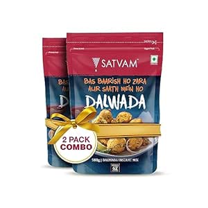 Satvam Dalwada Instant Mix (2 * 500g)|(Pack of 2) | Dal Vada Ready Mix ...