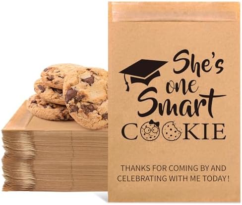 Amazon.com: Fuutreo 200 Pcs One Smart Cookie Bags Bulk Oilproof Brown ...
