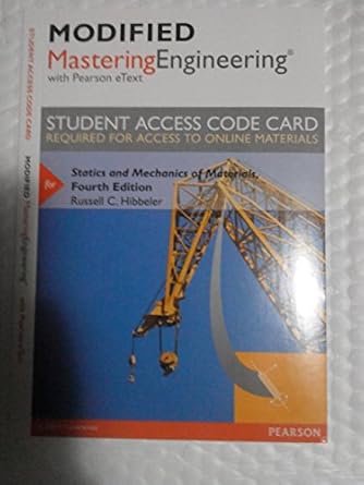 Modified MasteringEngineering with Pearson eText - Standalone Access Card - for Statics and ...