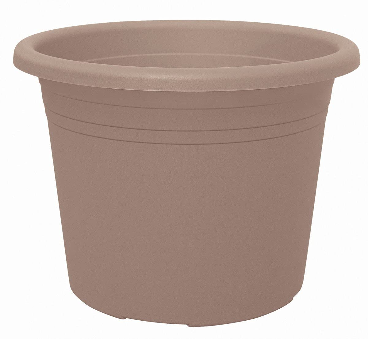 Large Drip Cylindro Round Plastic Plant Pot, Taupe 40, 12 cm : Amazon ...