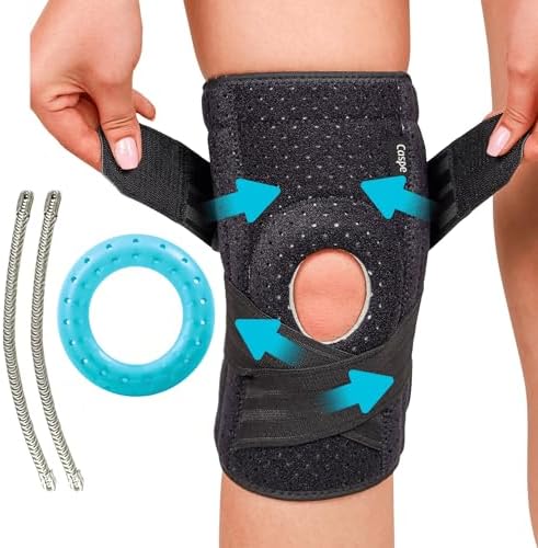 Amazon.com: Caspe 1 Pack Knee Brace for Women & Men – Adjustable Knee ...