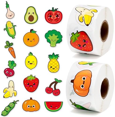 Amazon.com: Fruits Vegetable Stickers Decals for Kids 1440Pcs Fruit ...