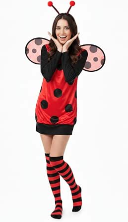 Amazon.com: XXLOG Ladybug Costume Women Ladybird Animal Halloween ...
