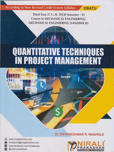 Buy DBATU SEMESTER 6 QUANTITATIVE TECHNIQUES IN PROJECT MANAGEMENT Book ...