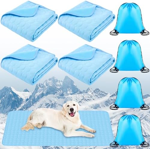 Amazon.com : Chunful 4 Pack Various Size Pet Cooling Mat for Dogs Cats ...