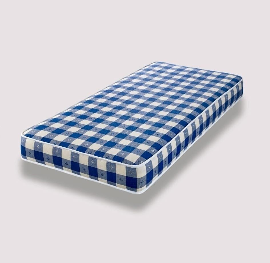 Generic Economy Sprung Budget Mattress. Blue Check Pattren, Perfect for ...