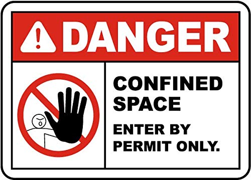 Safety Sign Sticker | Danger Enter by Permit Only Sign A | Waterproof ...