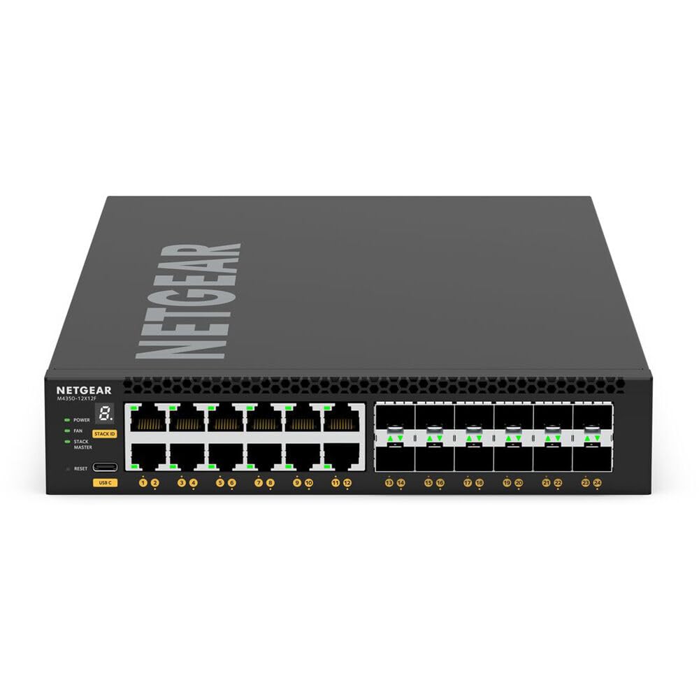 Amazon.com: NETGEAR M4350 Series M4350-12X12F 24 Port Switch XSM4324 ...