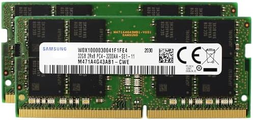 Sam Original 64GB (2x32GB) DDR4 3200 MHz PC4-25600 SODIMM 2Rx8 CL22 1 ...