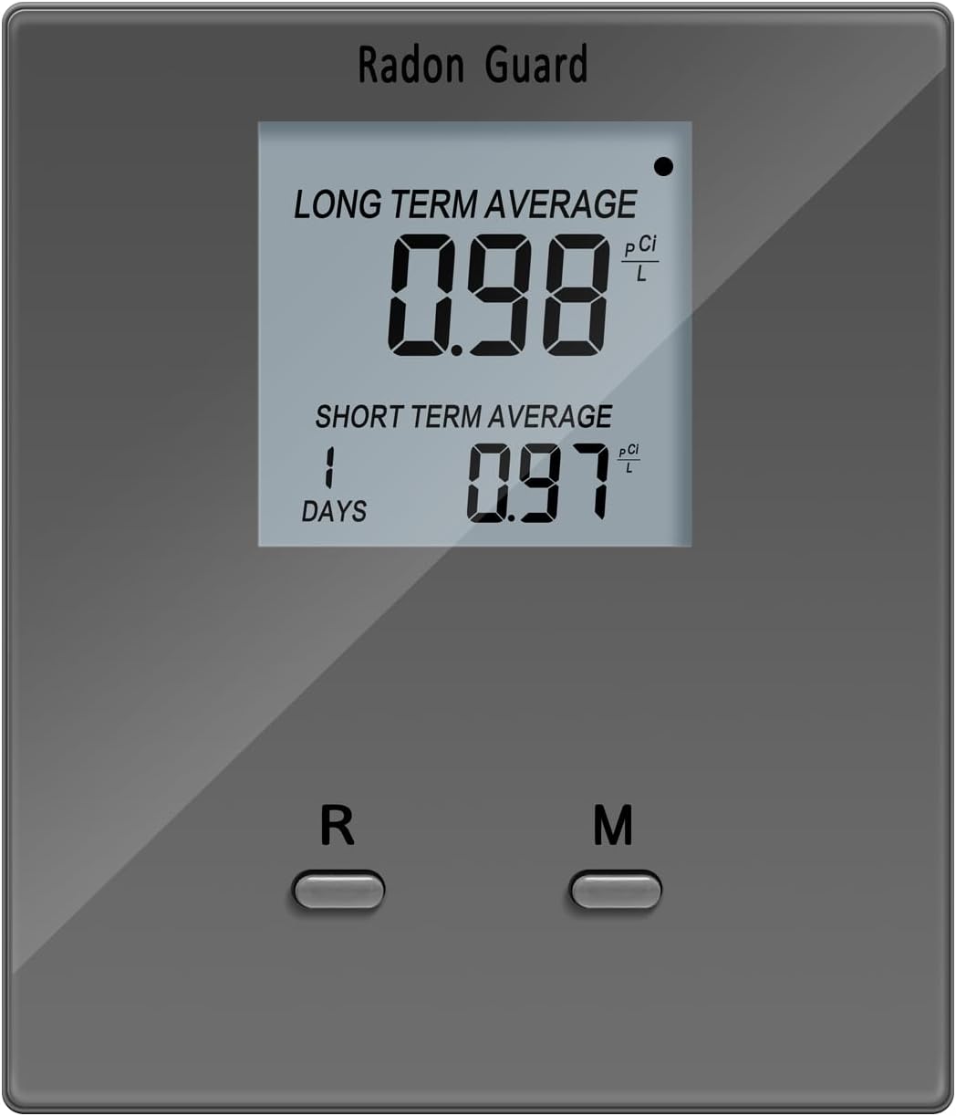 Toolhome Home Radon Detector, Portable Radon Meter, Long and Short Term ...