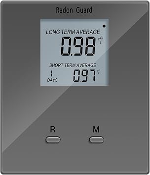 Toolhome Home Radon Detector, Portable Radon Meter, Long and Short Term ...