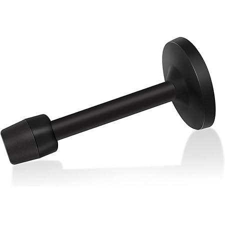 Amazon.com: Door Stop, 5 Inch Long Door Stopper, Black Wall Mount ...
