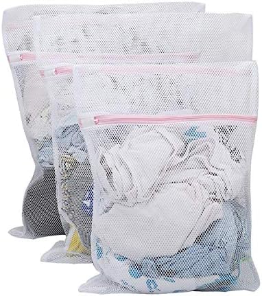 Zollyss Mesh Laundry Clothes Washing Bag, Pack Of 3, White : Amazon.in ...