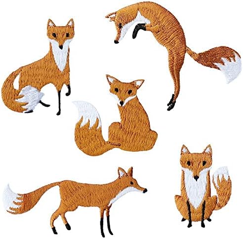 Amazon.com: 5 Pcs Cute Fox Iron On Patches for Backpacks, Hats, DIY Sew ...
