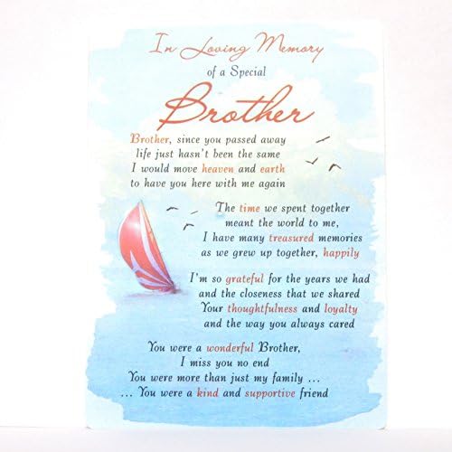 "In Loving Memory of a Special Brother" Plastic Grave Card : Amazon.co ...