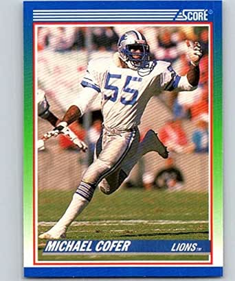 Amazon.com: 1990 Score Football #385 Michael Cofer Detroit Lions ...