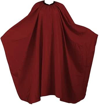 TRIXES Hairdressing Gown Barbers Cape - Red Full Length Cape Unisex ...