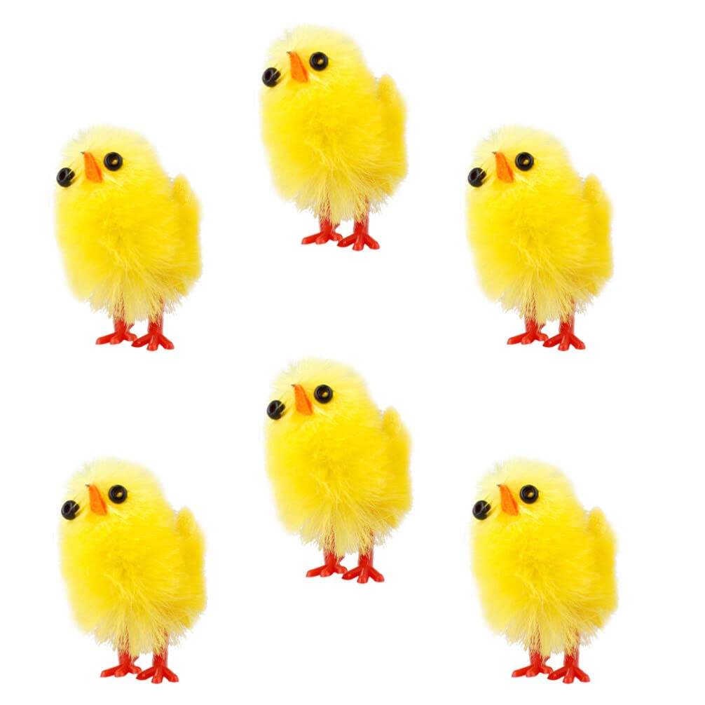Amazon.com: Alipis 6pcs Easter Mini Chick Realistic Plush Mini Chick ...