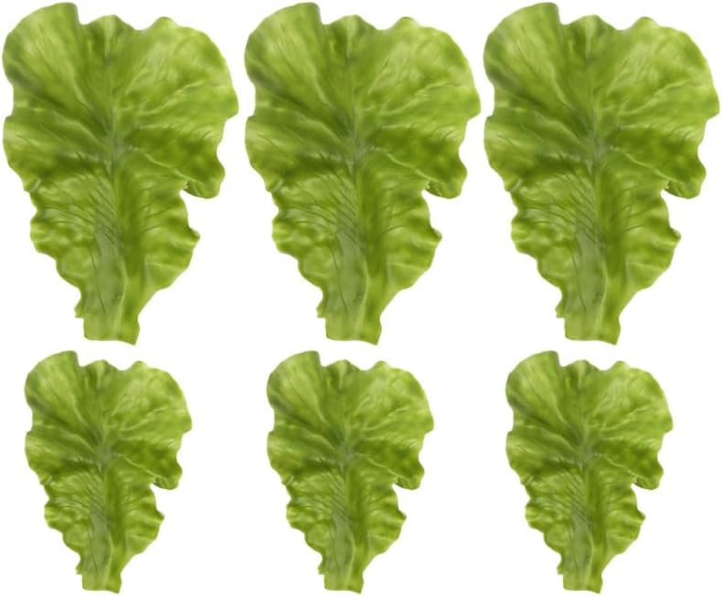 Amazon.com: Nice purchase 6pcs Simulation Green Lettuce Leaves PVC ...