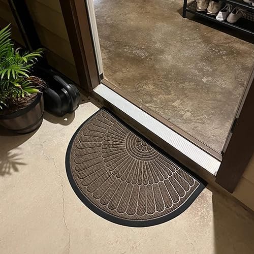 Amazon.com: Tronssien Half Round Door Welcome Mats, Washable Front ...