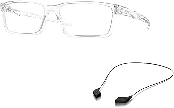 Oakley OX8060 Eyeglasses Bundle: OX 8060 806003 Overhead Polished Clear ...