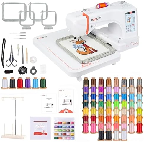 Amazon.com: POOLIN EOC06 Embroidery Machine 7.9x11 Inches Large Area for Clothing, Computerized ...