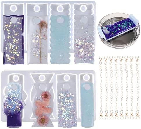 Amazon.com: 2Pcs Name Plate Resin Molds for Stanley Cup Lid, 10 ...