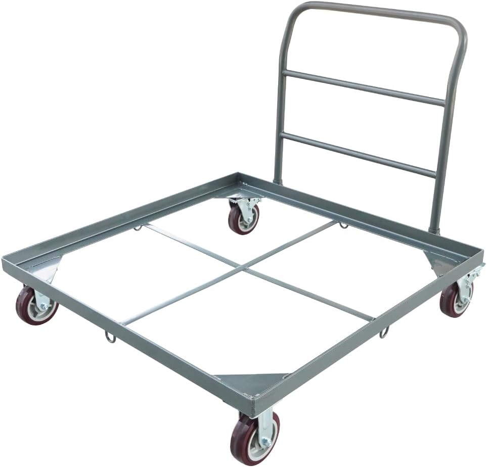 Amazon.co.jp: KIKAIYA パレット 台車 大型 1100×1100 均等荷重500kg ハンドル付 ブレーキ付キャスター 移動 PLH-2 : 産業・研究開発用品