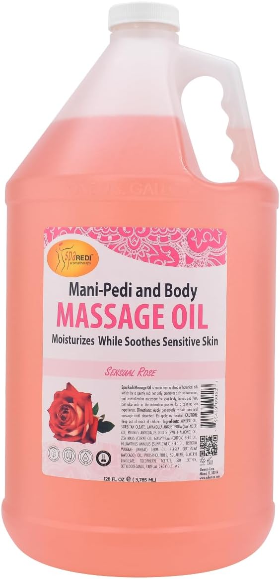 Amazon.com : SPA REDI - Sensual Rose Massage Oil, 128 Oz - Professional ...