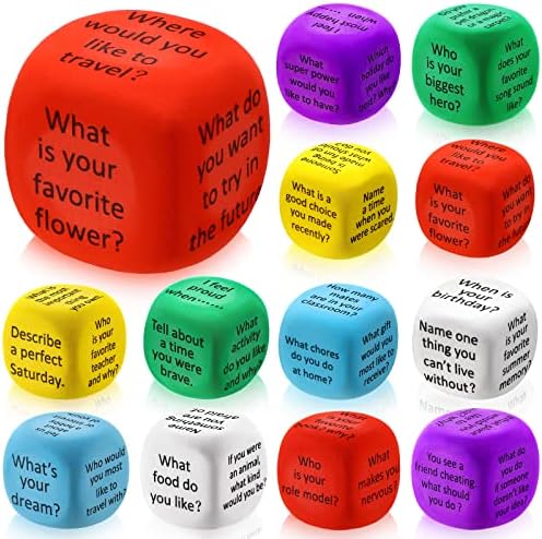 Amazon.com: Hanaive 12 Pcs Learning Conversation Cubes Social Emotional ...