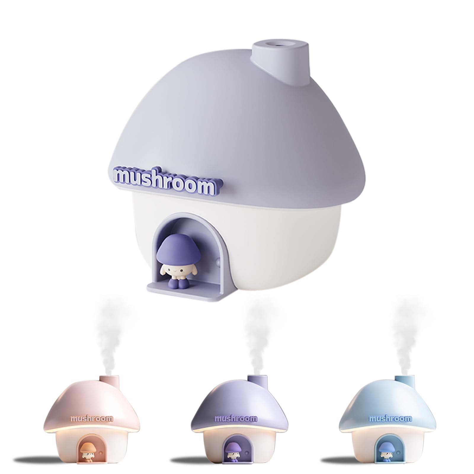 Amazon.com: Cute Mushroom House Humidifier, 300ml Small Cool Mist ...