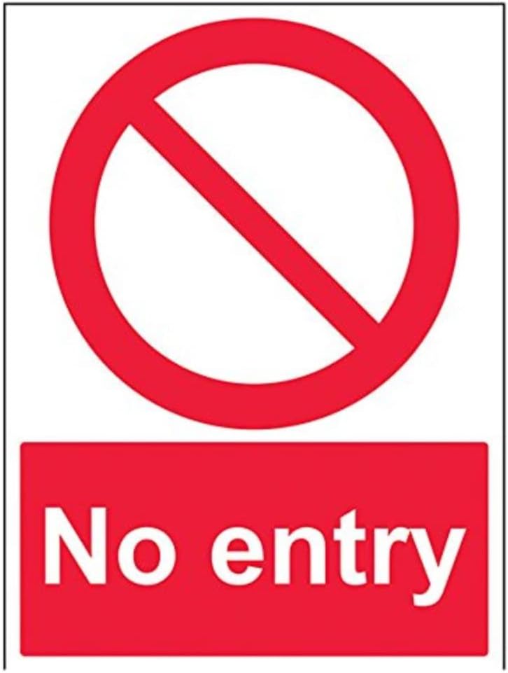 traffic directional signs No entry sign safety sign - 3mm Aluminimum ...