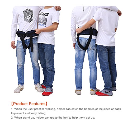 Transfer Board Gait Belt Patient Lift Slide Medical Sling Transport Gate Grip Belts for Seniors ...