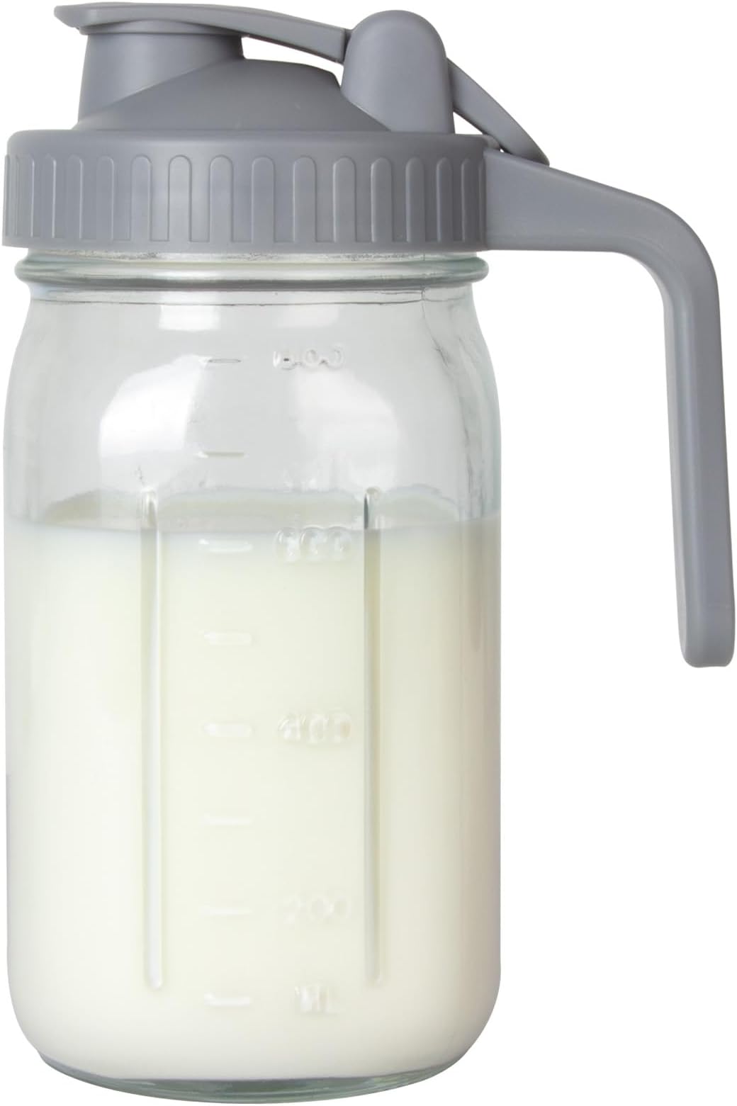 Amazon.com: 32oz Glass Pitcher with Lid & V-shaped Pour Spout - 1 Quart ...