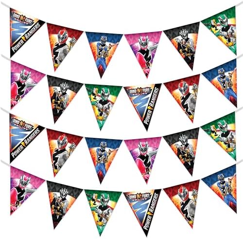 Amazon.com: Treasures Gifted Power Rangers Banner Pennants 2 Pack ...