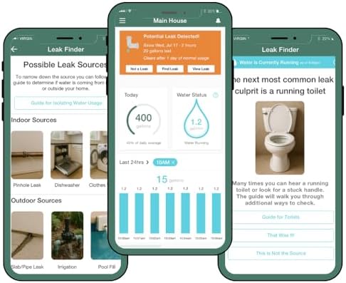 Flume 2X Smart Home Water Monitor and Leak Detector (Newest Model ...