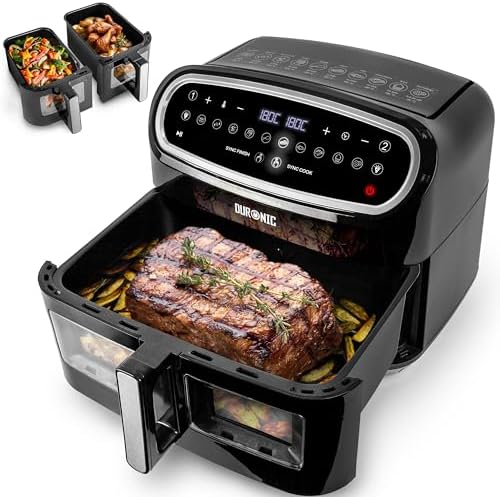 Salter EK5728 Fuzion Dual Air Fryer – 8L Air Fryer with Divider for ...