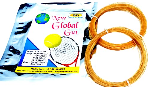 Buy 100% Natural Badminton String Gut (Natural Colour) (17 Guage ...