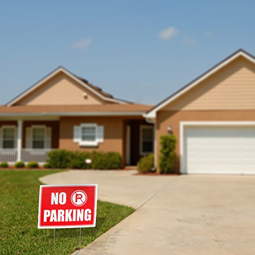 Snapklik.com : Ram-Pro NO PARKING Sign - 9 High X 12 Wide Red On White ...