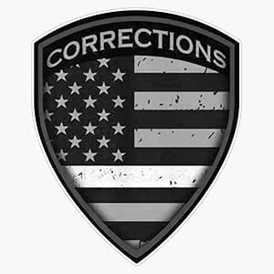 Amazon.com: Thin Silver Line Correctional Officer Window Bumper Sticker ...