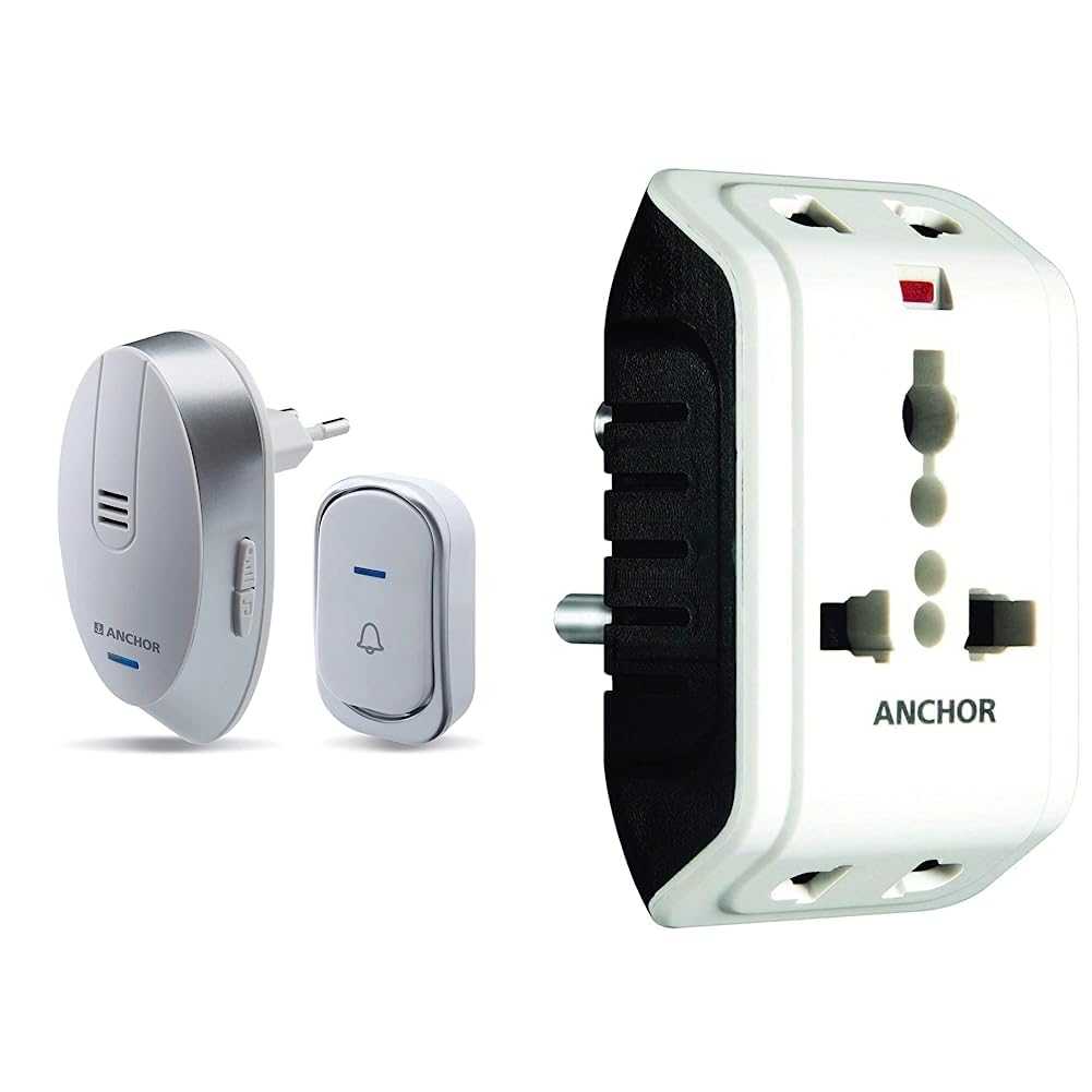 Buy Smart Anchor Wireless Door Bell - Plug in type (Blue) & Smart ...