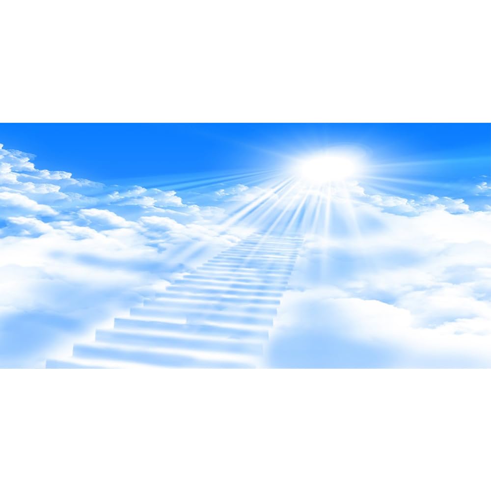 Amazon.com : DORCEV 20x10ft Heaven Backdrop Stairs to Heaven Paradise ...