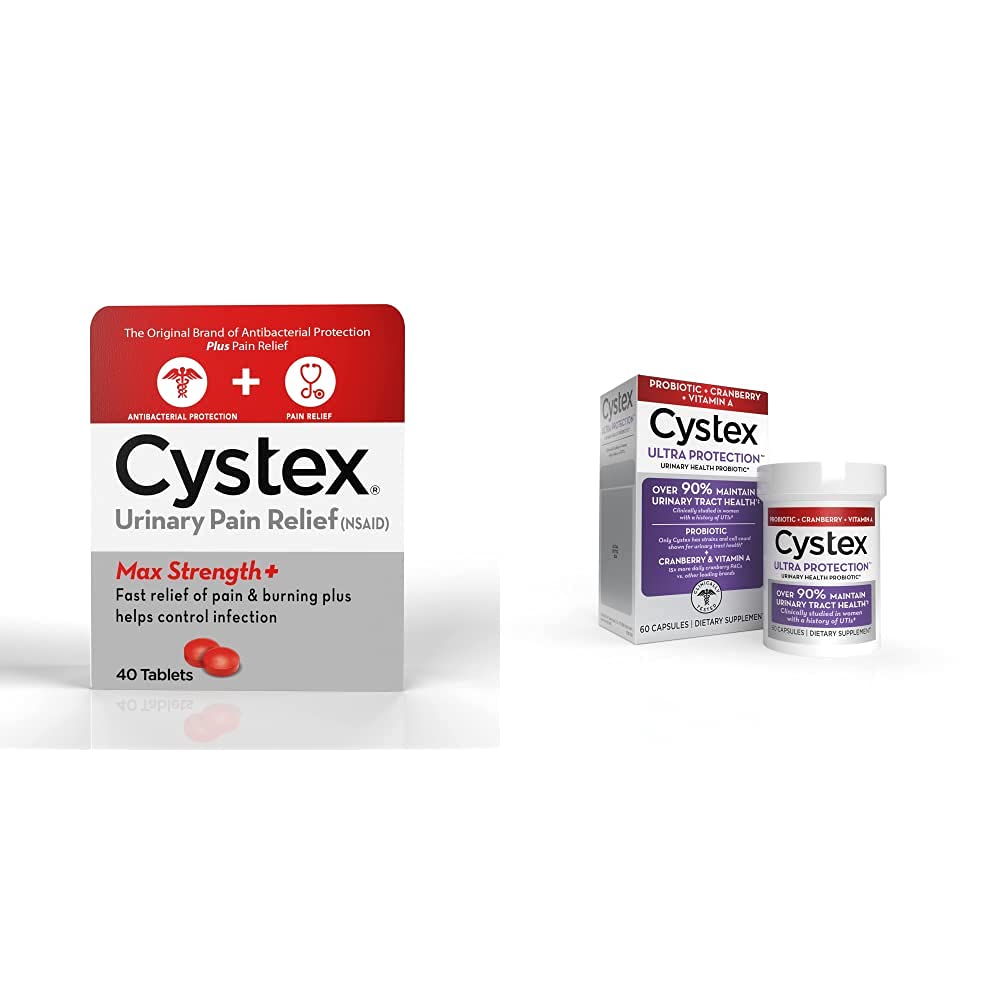 Buy Cystex Urinary Pain Relief Tablets 40 Count + Cystex Ultra ...