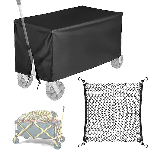 Snapklik.com : ANZOME Wagon Cover And Wagon Cargo Net, Garden Wagon ...
