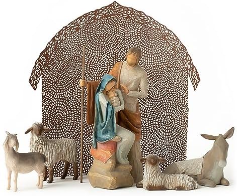 Amazon.com: Willow Tree 6-Piece Nativity Set, Behold The Awe and Wonder ...