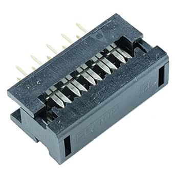 10-Way Flat Cable IDC Dip Plug 2.54mm Pitch (Pack of 10) : Amazon.co.uk ...