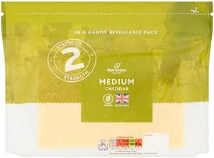 Morrisons Medium White Cheddar 350g : Amazon.co.uk: Grocery