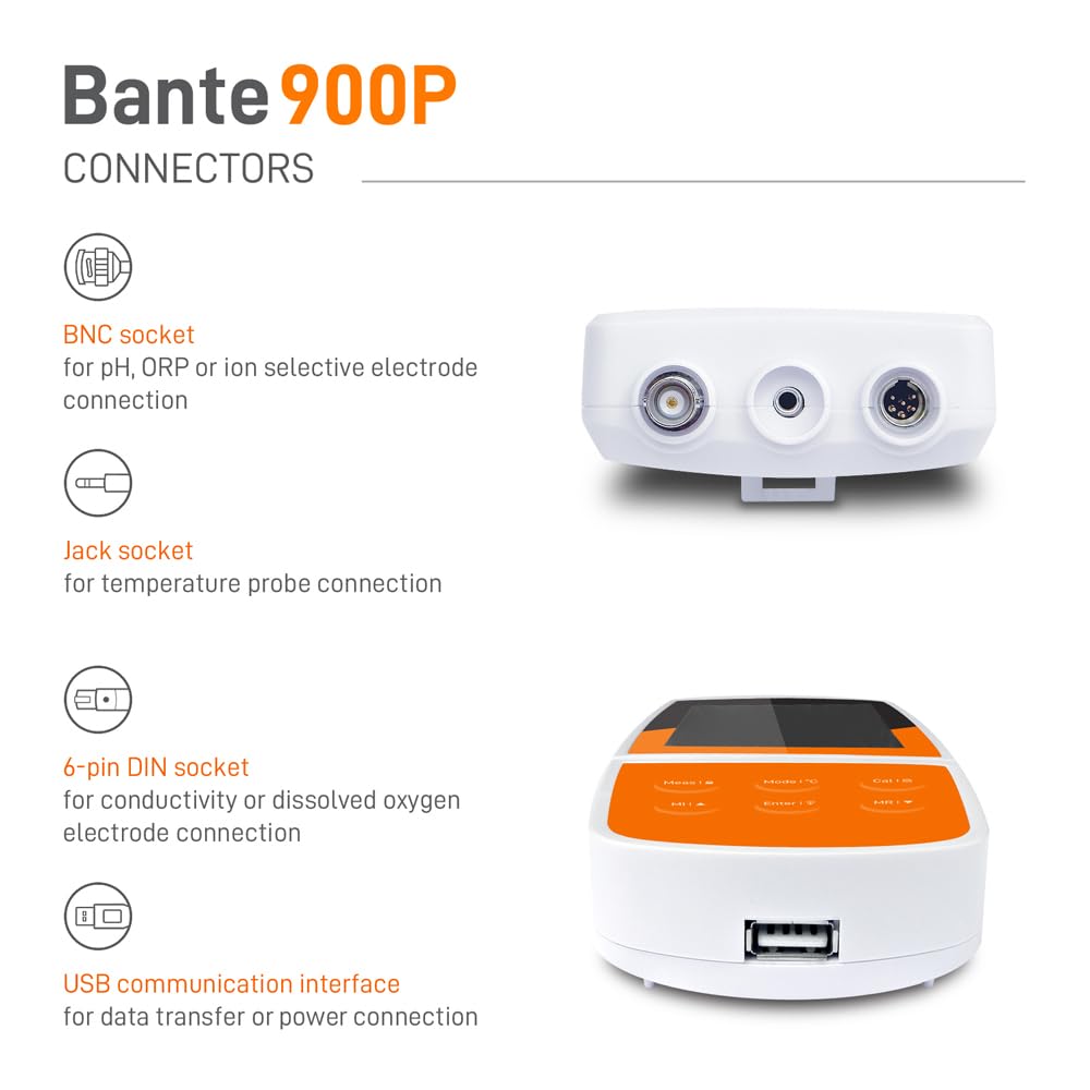Bante 900P Portable pH/Conductivity/Dissolved Oxygen Philippines | Ubuy